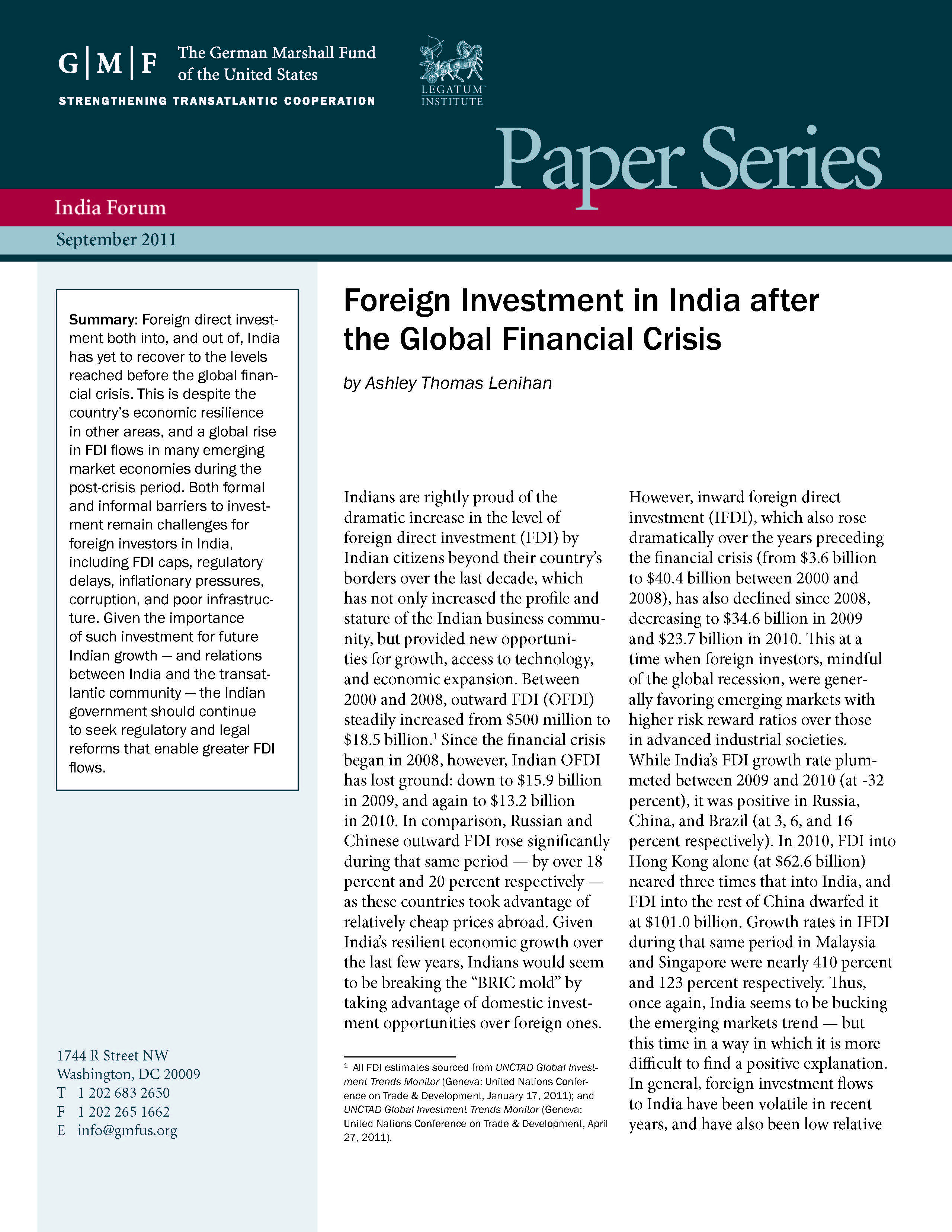 Foreign Investment & National Security | Ashley Thomas Lenihan